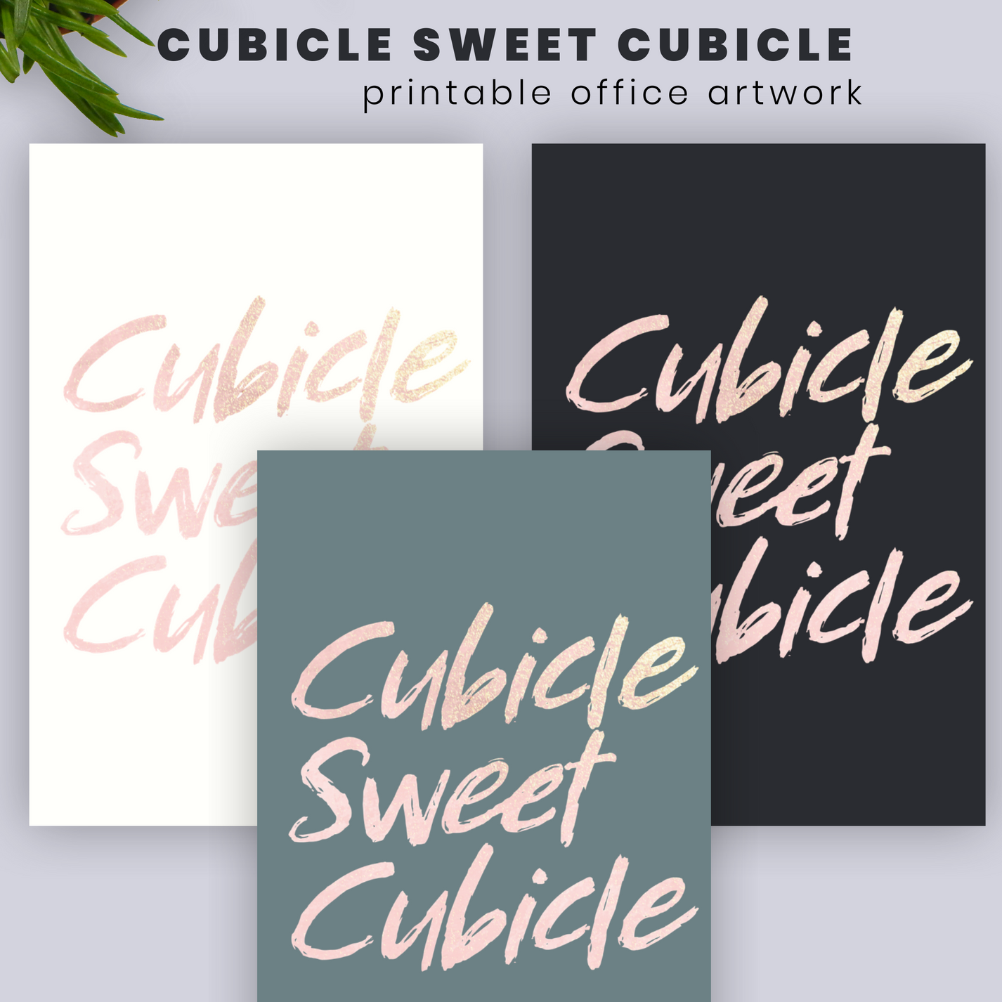 Cubicle Sweet Cubicle Printable Art for Workspace Instant Download – El ...