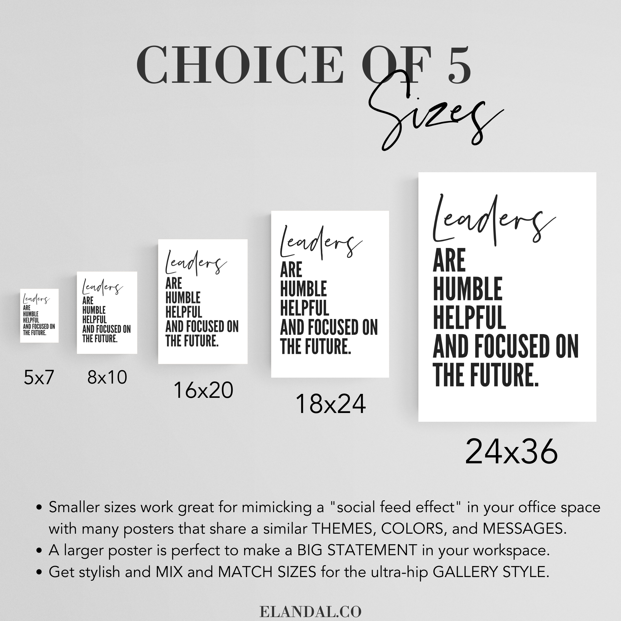 Leadership Poster for the Office, Cubicle Office Art Decor, Boss Gift ...