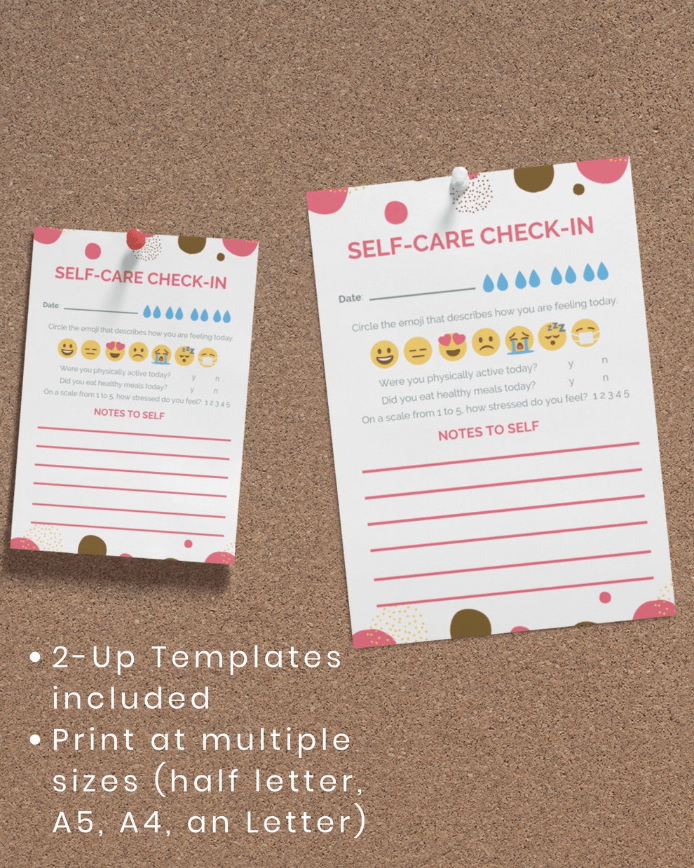 Self-Care Printable Planner Insert Stress Relief and Mood Tracker – El ...