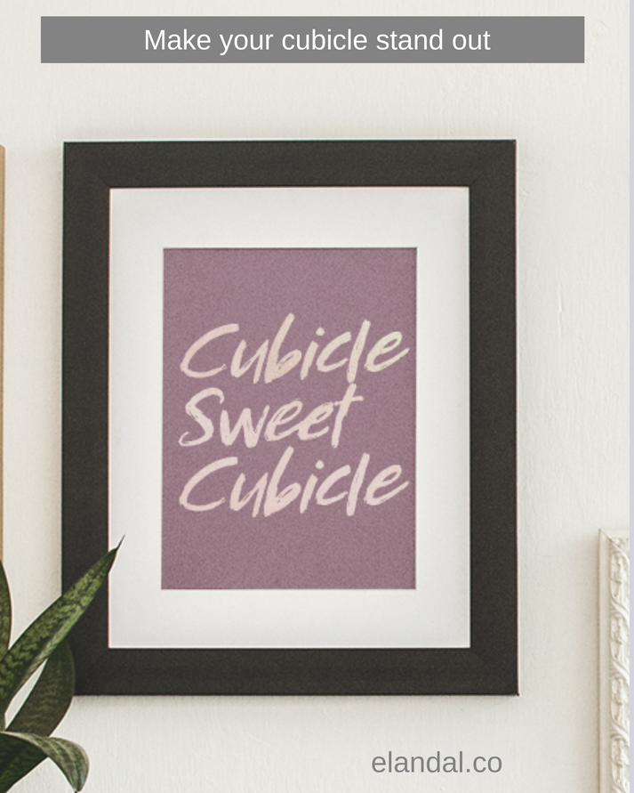 Cubicle Sweet Cubicle Printable Art for Workspace Instant Download – El ...
